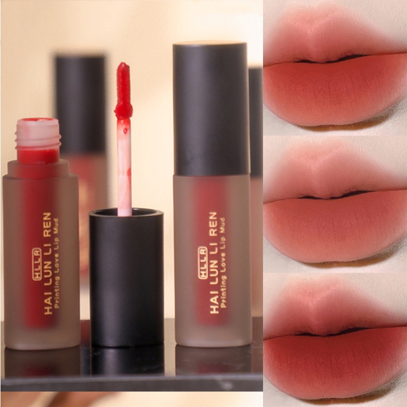 HAI LUN LI REN Velvet Matte Lip Tint Long-lasting Waterproof Silky ...