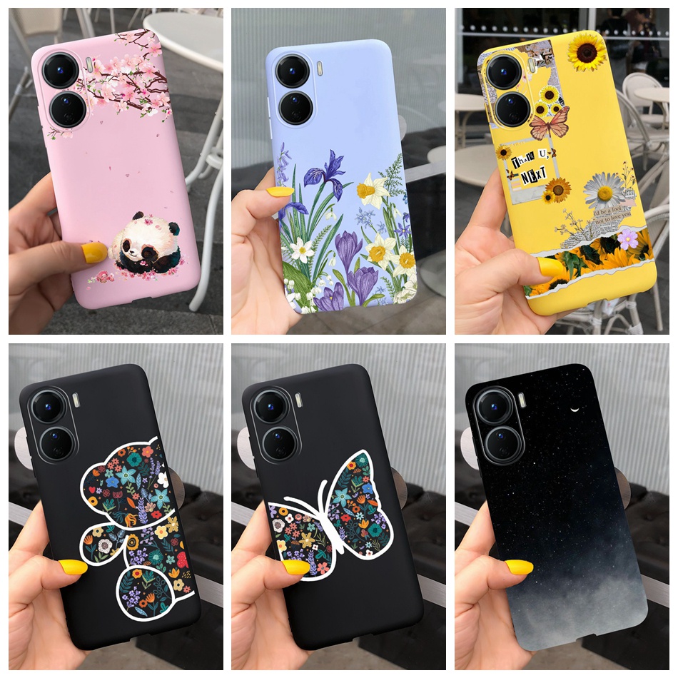 Vivo Y16 2022 Cute Panda Butterfly Bear Printing Jelly Phone Casing ...