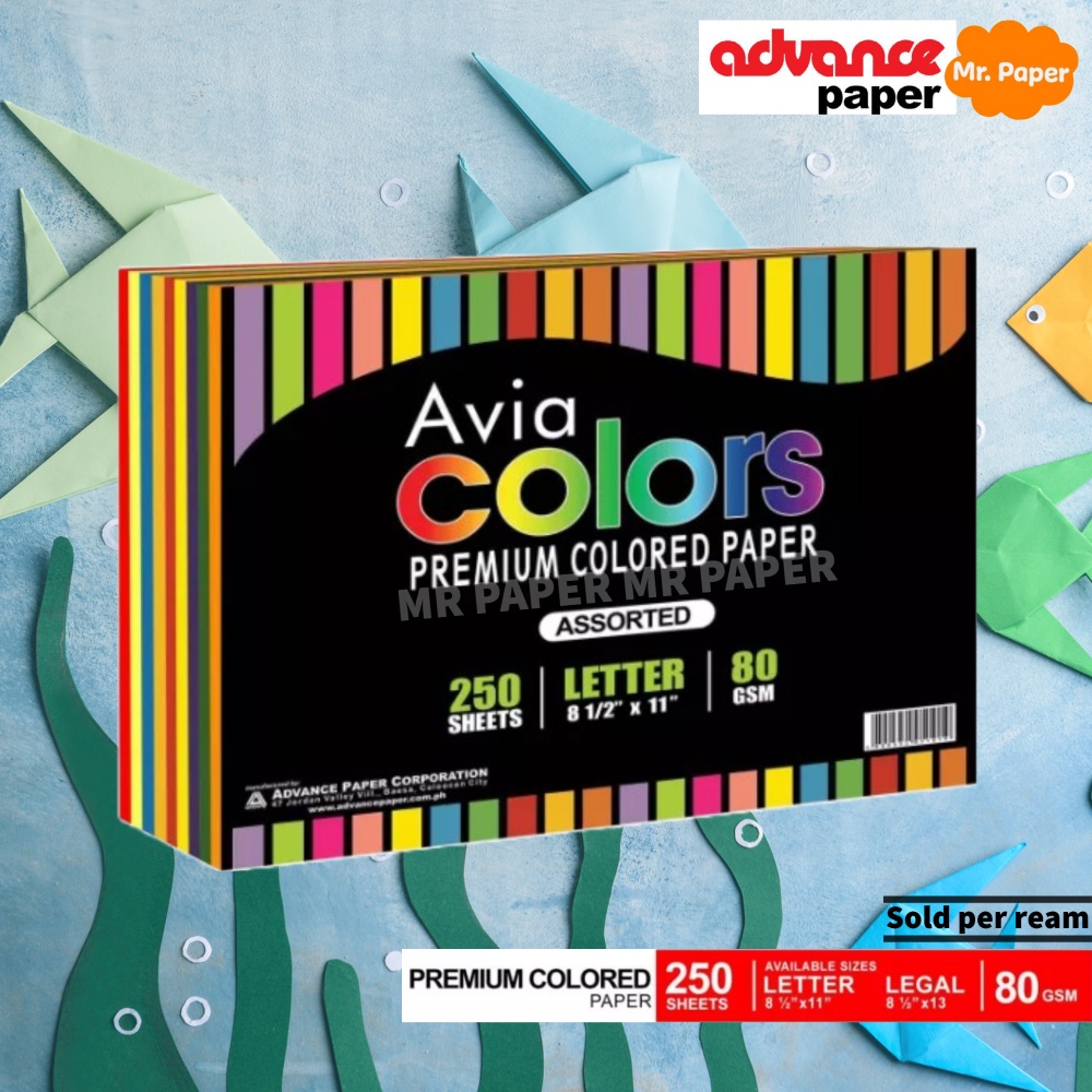 Avia Colors Premium Colored Paper | Legal Letter | Mr. Paper | Shopee ...