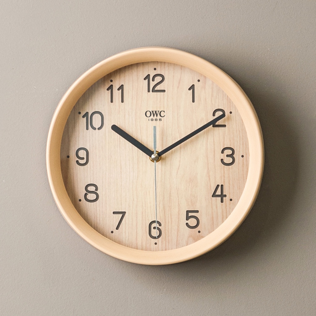 ORIENT OWC wooden silent interior wall clock analog natural design ...