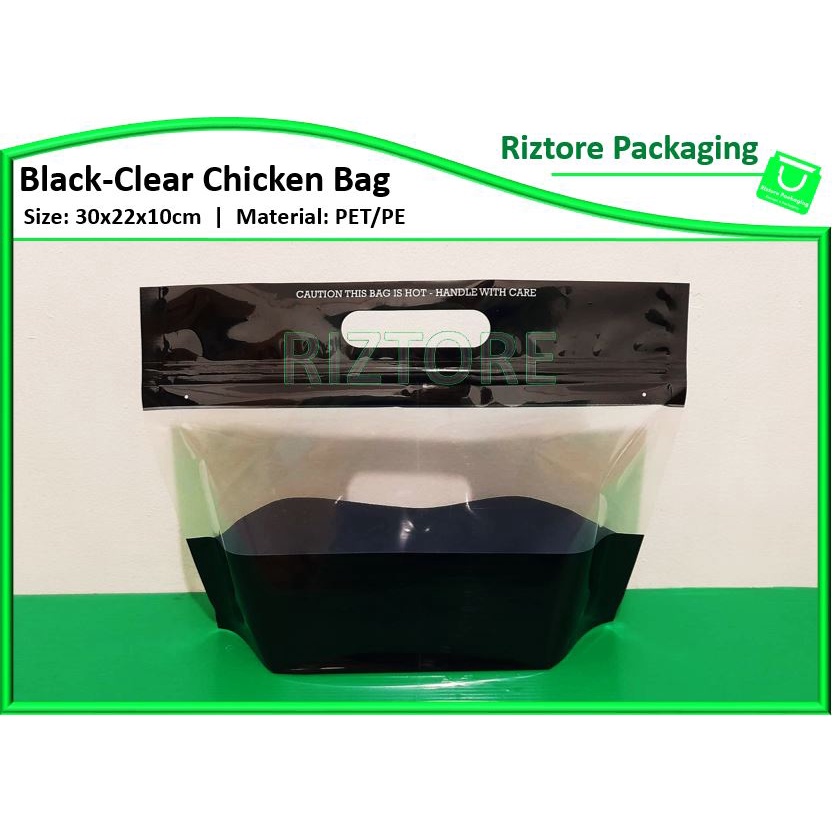 100 Pcs (Black Regular) Stand Up Zip Bag With Handle ideal for Lechon ...