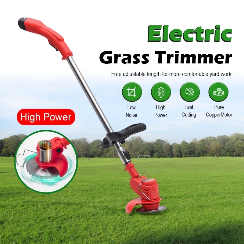 COD 12V Electric Lawn Mower Rechargeable Grass Cutter Trimmer Wireless ...