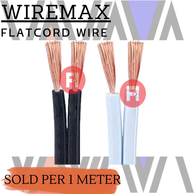 WIREMAX FLATCORD WIRE 14/2 (2.0mm²) 16/2 (1.25mm²) 18/2 (0.75mm²) and ...