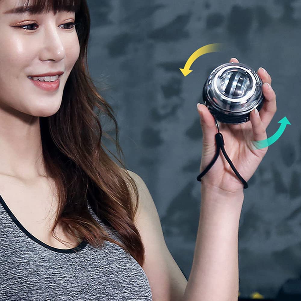 Gyro Ball Gyroscope Auto-Start Wrist Strengthening Device Forearm ...