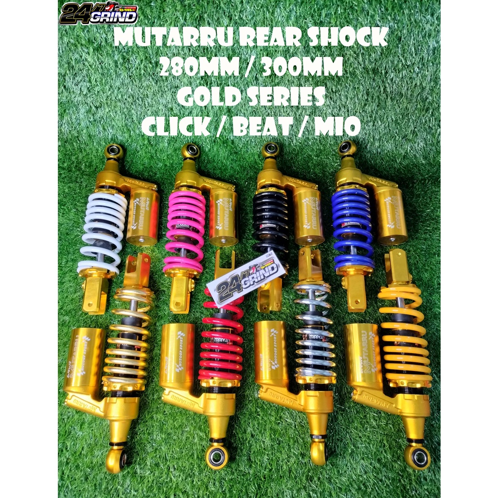 MUTARRU REAR SHOCK 280mm / 300mm ADJUSTABLE GOLD SERIES MIO I 125 ...
