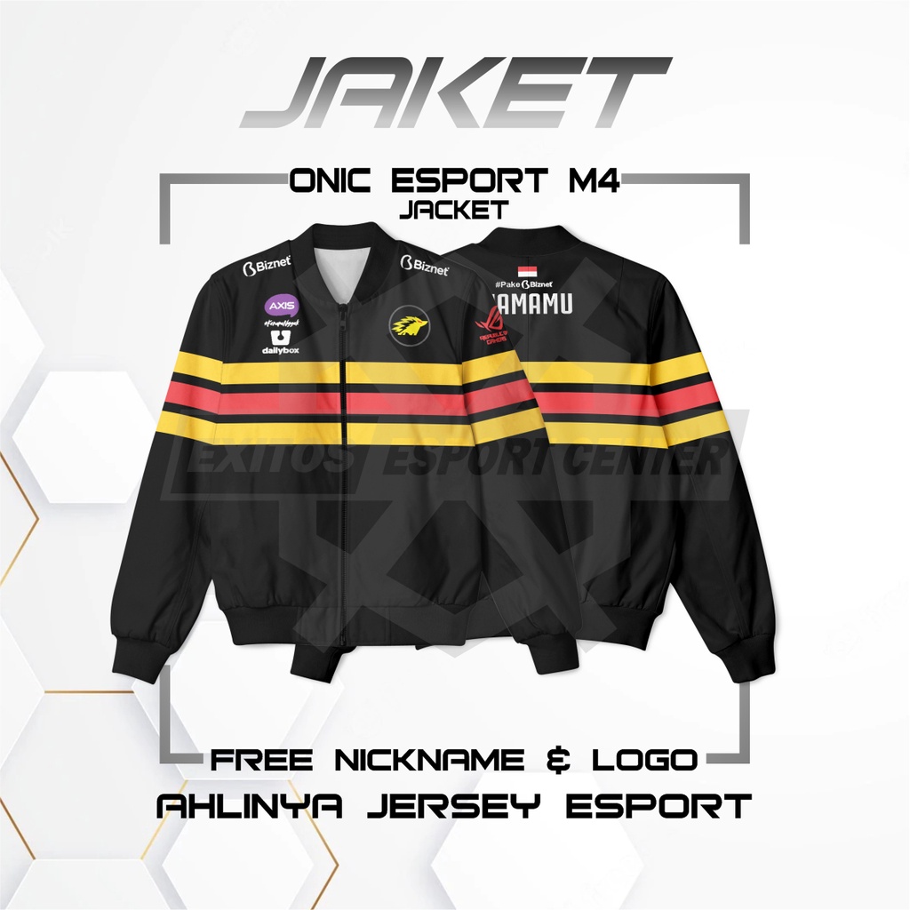 Onic Esports M4 Jacket Jaket Onic Esports Terbaru 2023 Pro Edition M4 ...