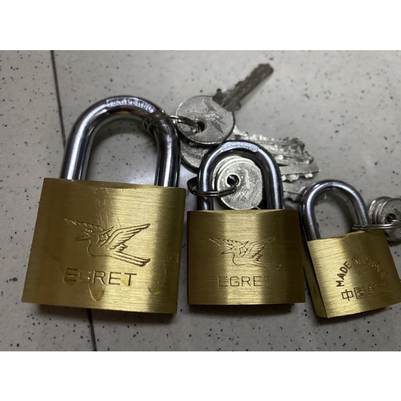 Heavy duty Egret BRASS padlock / security padlock Center Key Power ...