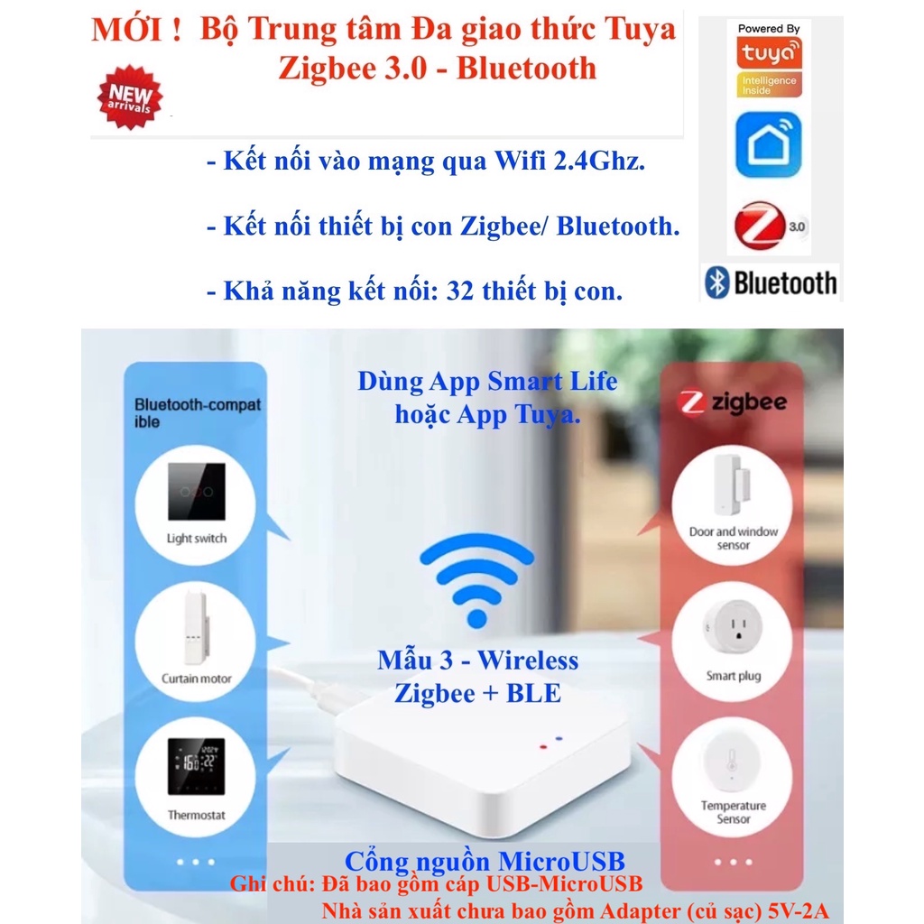 Hub Hub/ Gateway/ Tuya Zigbee transmitter, Bluetooth, Wifi, LAN ...