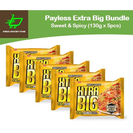 Payless Xtra Big Pancit Canton Sweet & Spicy (130g) Pack Of 5 | Shopee ...