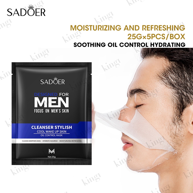 SADOER Mens Skin Care Hydrating Moisturizing Oil Control Mask for Men 25g*1pc | Shopee Philippines