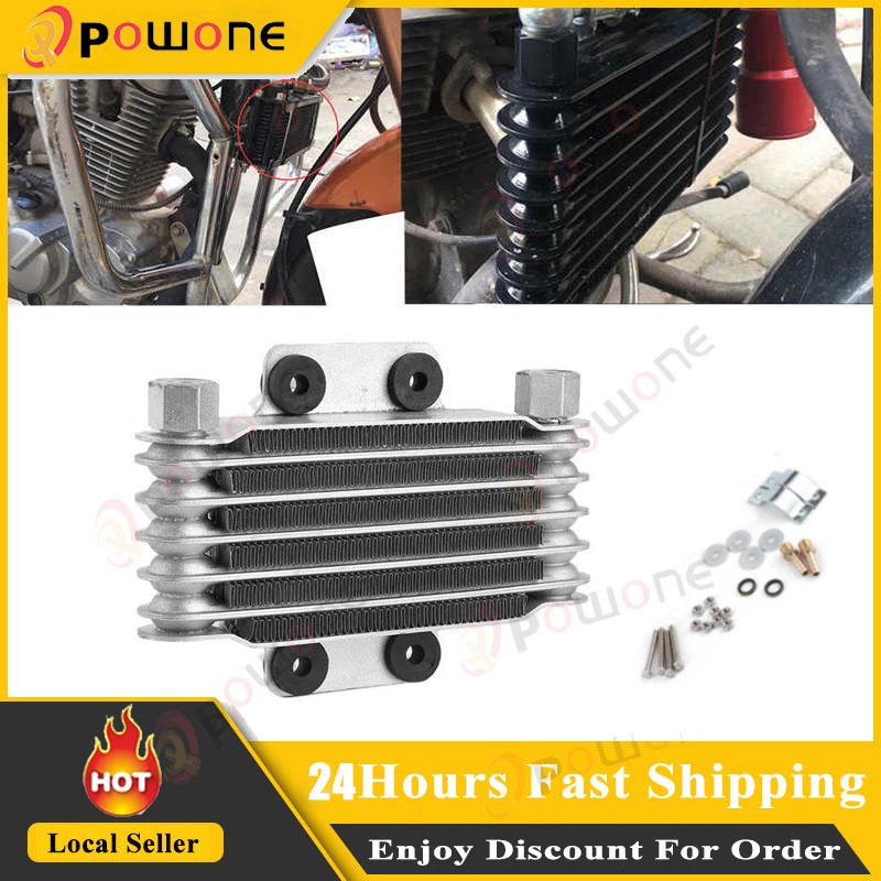 5 Row Universal Motorcycle Engine Oil Cooler Cooling Radiator for 125 ...