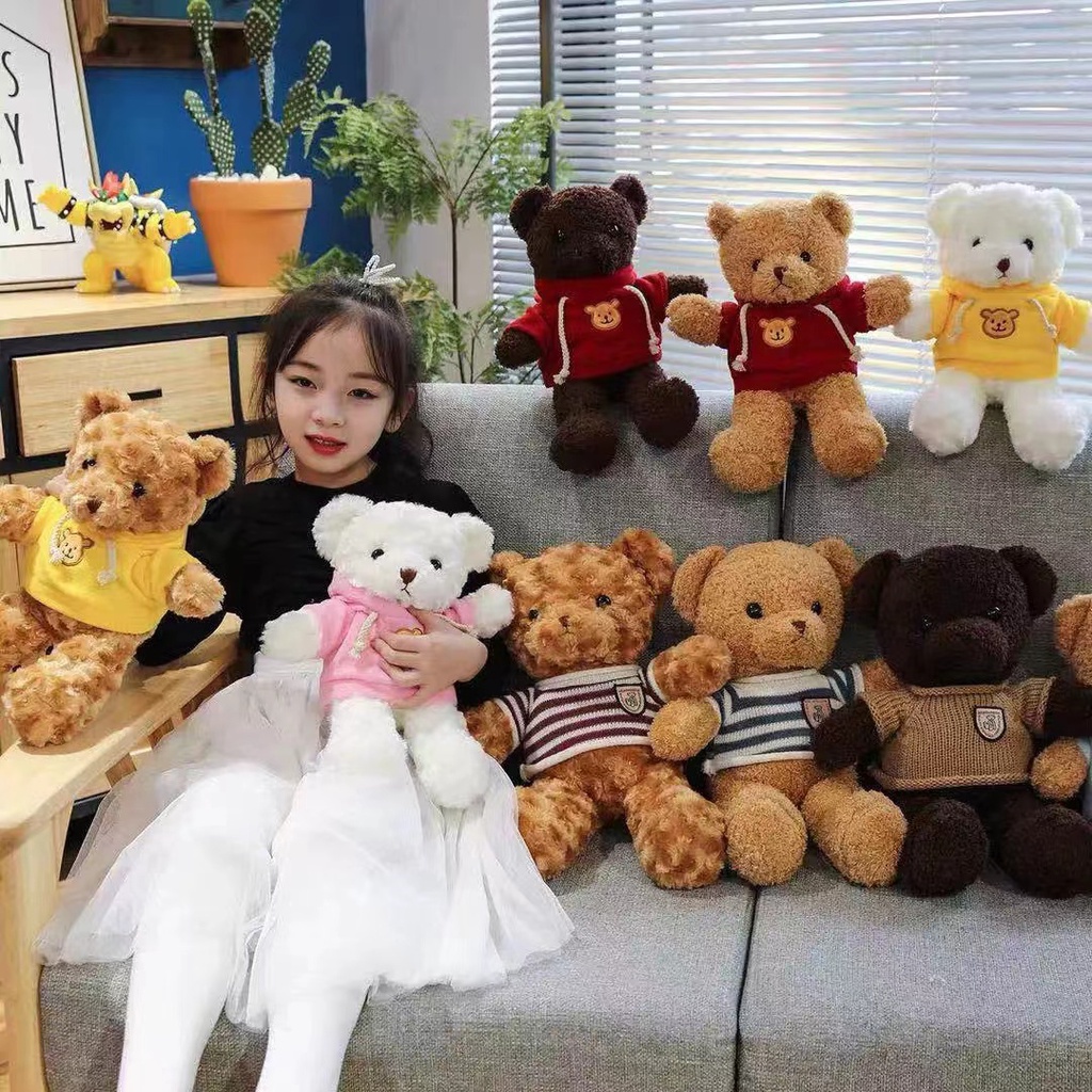 【macg】30cm Teddy Bear With Cloth Stuffed Toys Birthday Valentines Day ...