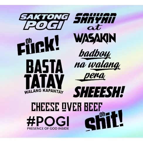 Pogi Sticker Cut Out Sticker Vinyl for motorcycle | Shopee Philippines