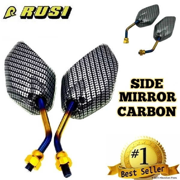 RUSI RUSH 125 2022 2TONE MINI SIDE MIRROR CLEAR THAILAND QUALITY SHORT ...