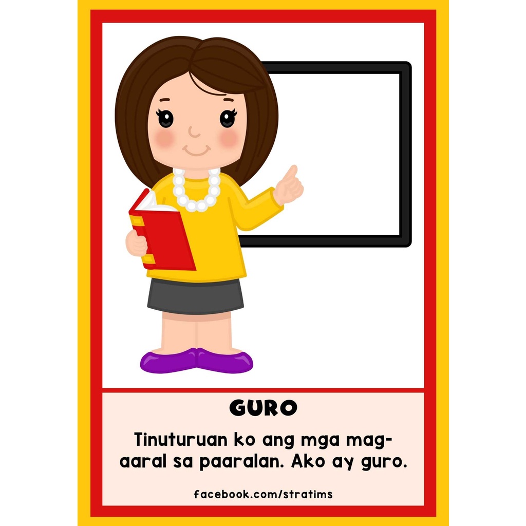 Mga Katulong sa Pamayanan Chart/Flashcards A4/ 11x15cm/ | Shopee ...
