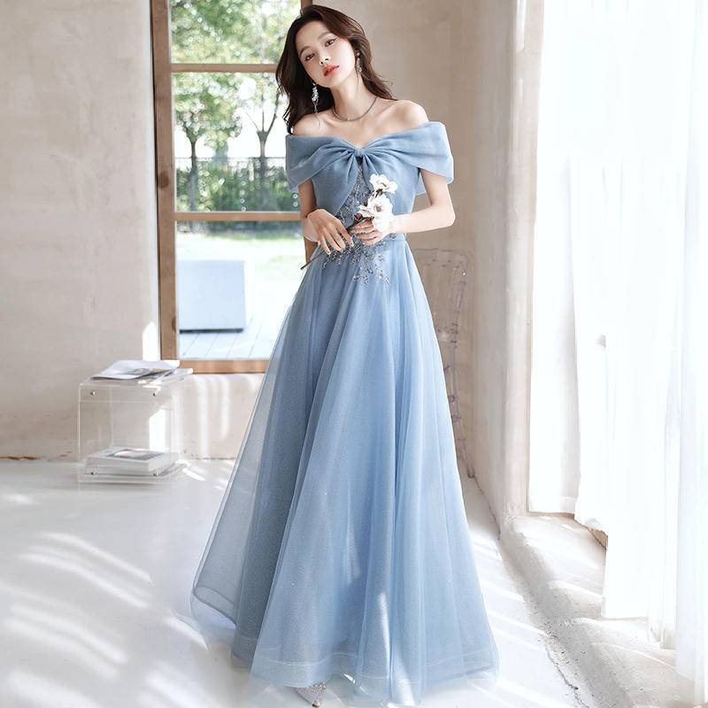 Customize Lady Off-shoulder Evening Dress Celebrity Party Elegant ...
