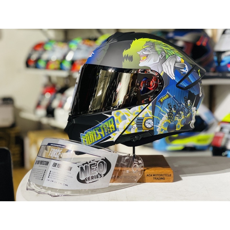 Spyder Neo Force Monstar Modular Dual Visor Helmet with Free Clear ...