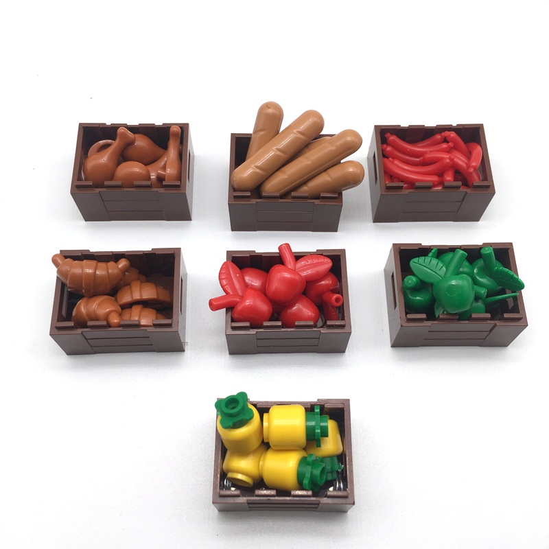 Box&Food Vegetable Building Blocks Kids Toys Gift Pineapple Bread ...