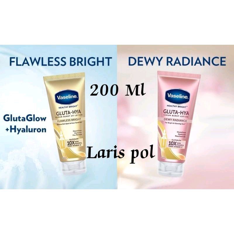 Vaseline gluta hya 200ml 200ml flawless bright dewy radiance 200ml 200ml /gluta hya pink gold ...