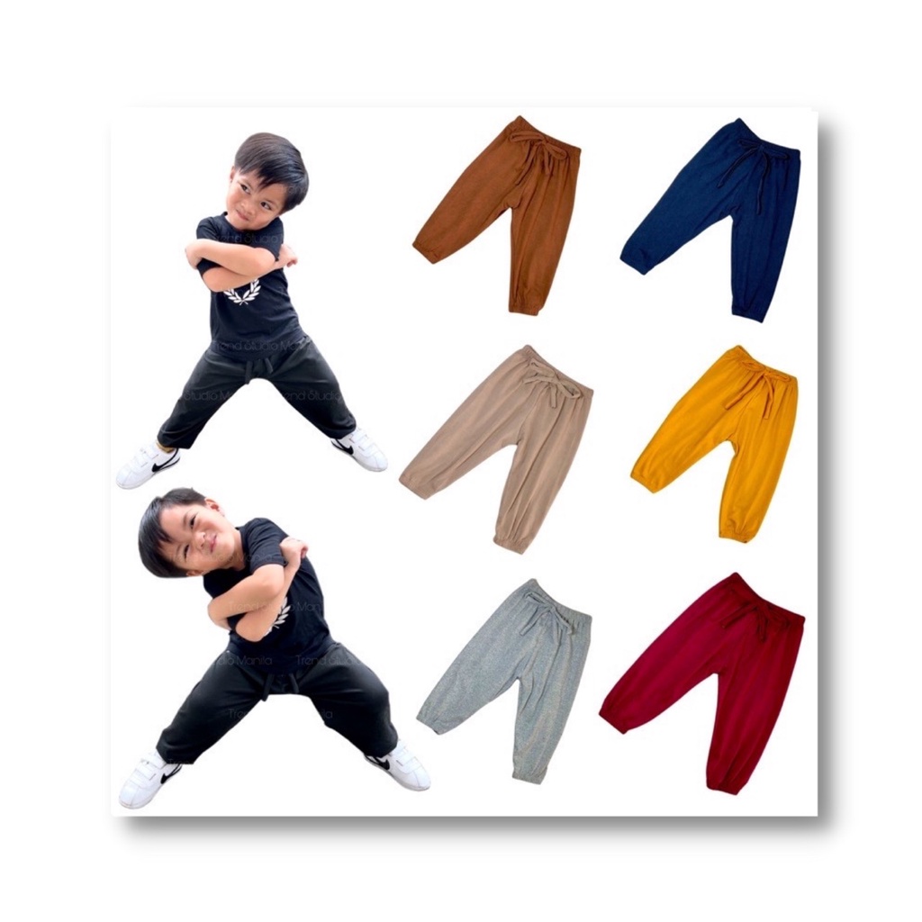 Unisex Kids Jogger Pants Plain / Casual wear / Pangbahay / Sleepwear ...