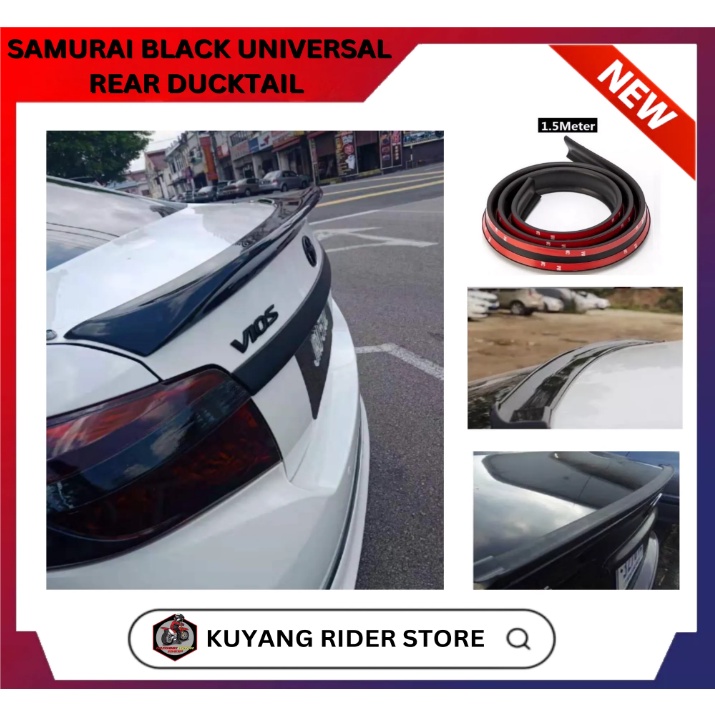 KRS Authentic Samurai Rubber Duck Tail Rear Trunk Spoiler Universal 1 ...