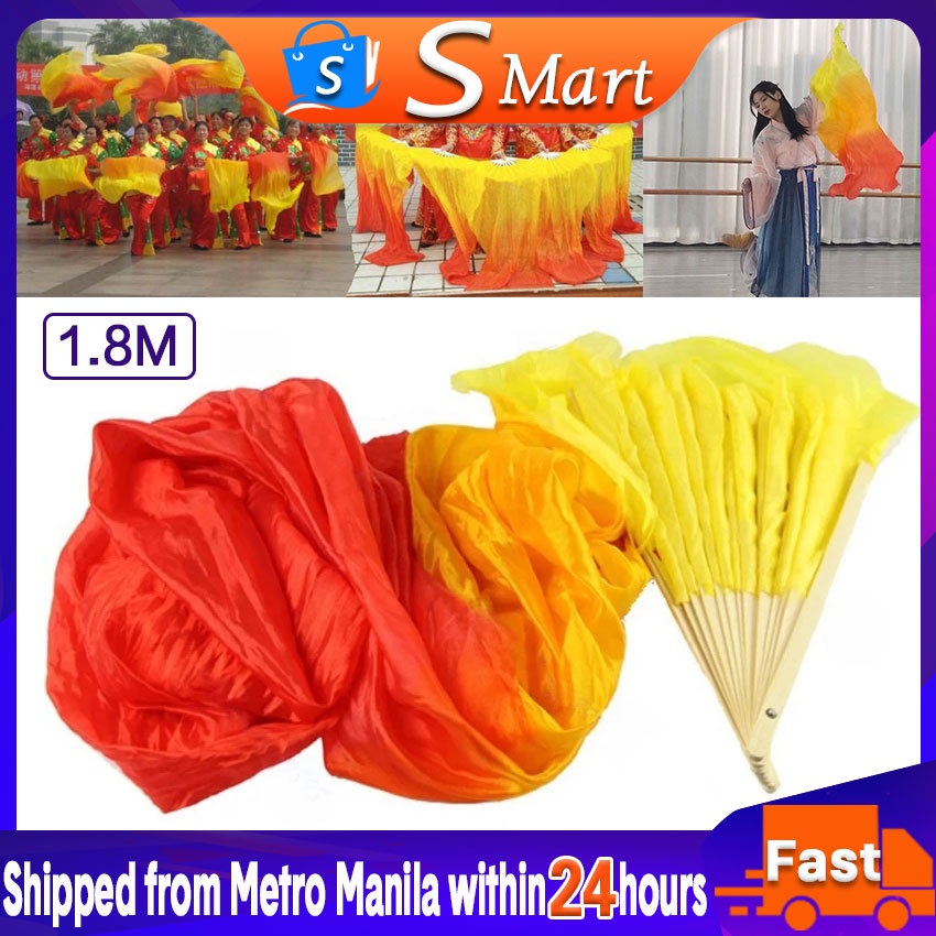 【In Stock】1.8M Long Dance Fan Belly Dance Performance Long Fans ...