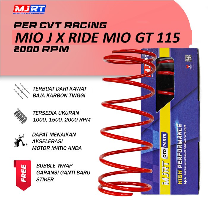 RACING CVT SPRING 2000 RPM MIO J MIO GT X RIDE 115CC MJRT | Shopee ...