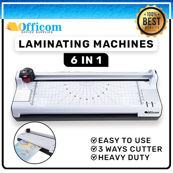 6 in 1 Laminating Machine Officom A3/A4 with Rotary Trimmer Laminator ...
