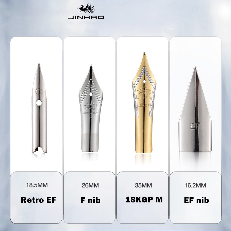 1pcs Jinhao Original Nib for Fountain Pens, 18KGP M, 0.38mm F, EF Tip ...