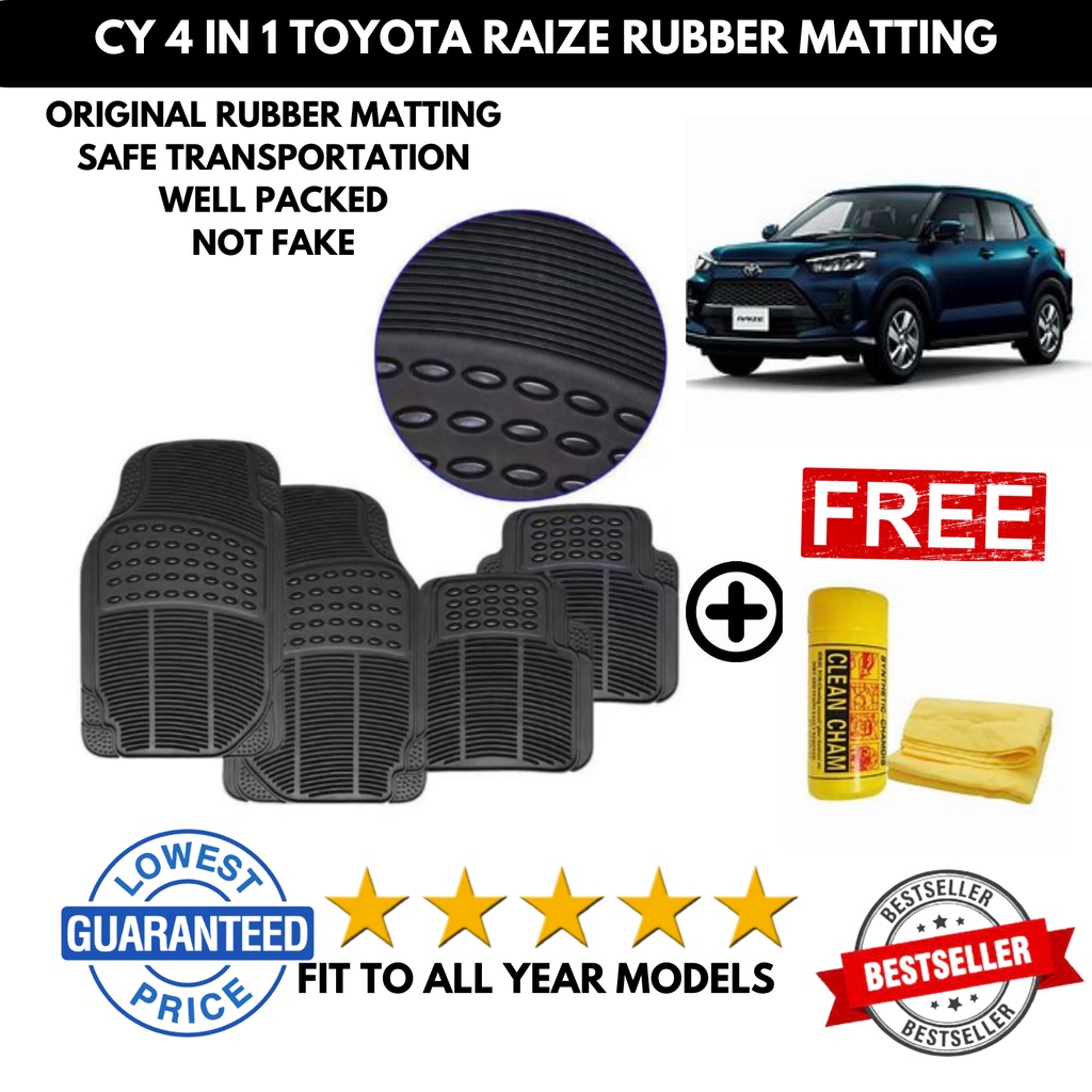 CY TOYOTA RAIZE RUBBER MATTING ORIGINAL 4 IN 1 RUBBER MATTING HIGH ...
