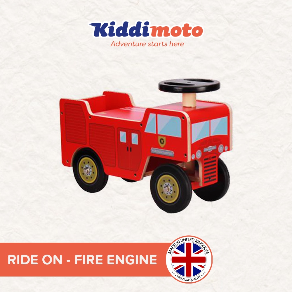 KIDDIMOTO WOODEN RIDE ON - FIRE ENGINE | Shopee Philippines
