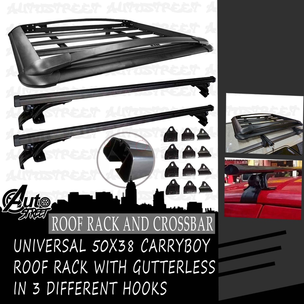 Universal 50x38 Carryboy Roof Rack Topload Carrier Bundle with HD ...