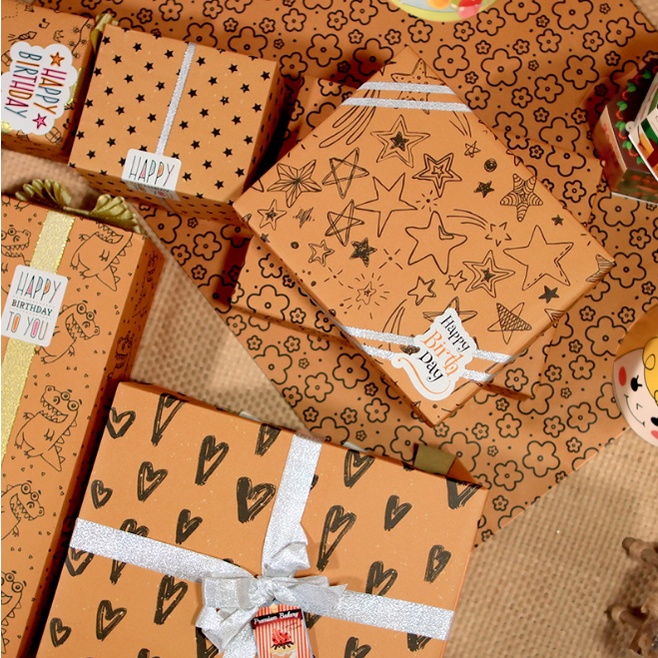 QJOQ.ph | 5pcs | Yellow Kraft Paper Flower Rapping Paper DIY Holiday ...