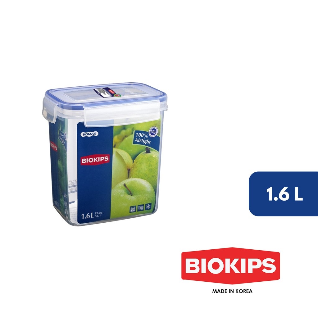 Biokips Tall Rectangular Food Storage Container 1.6L BPA Free 100% ...