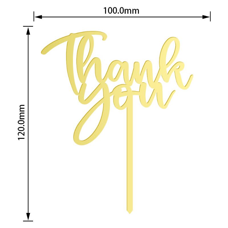Thank You Acrylic Cake Topper | Shopee Philippines