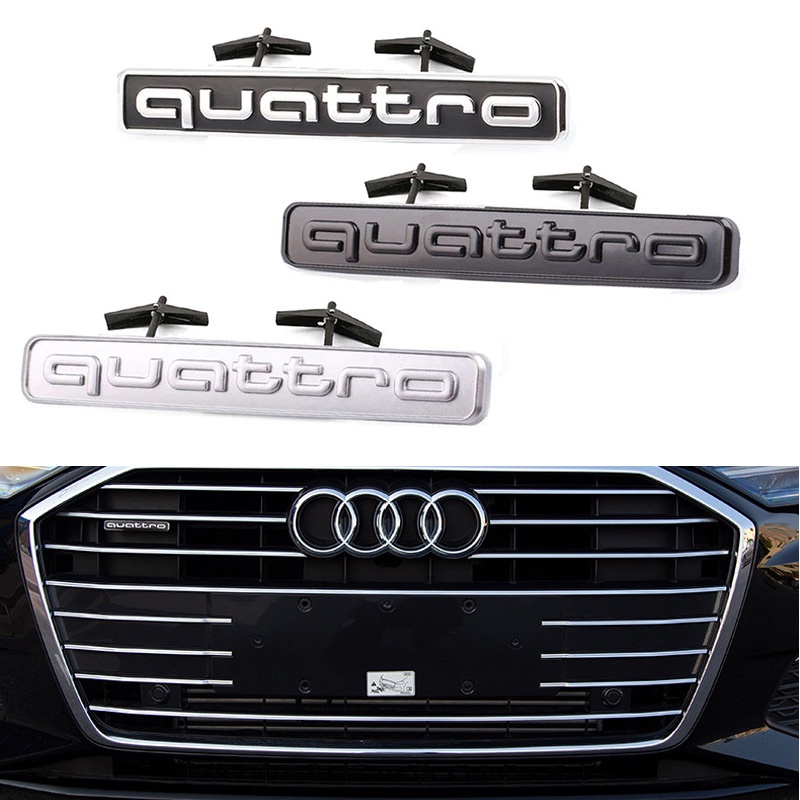 Car Front Grille Emblem Badge Styling For Audi Quattro Logo A3 A4 A5 A6 ...
