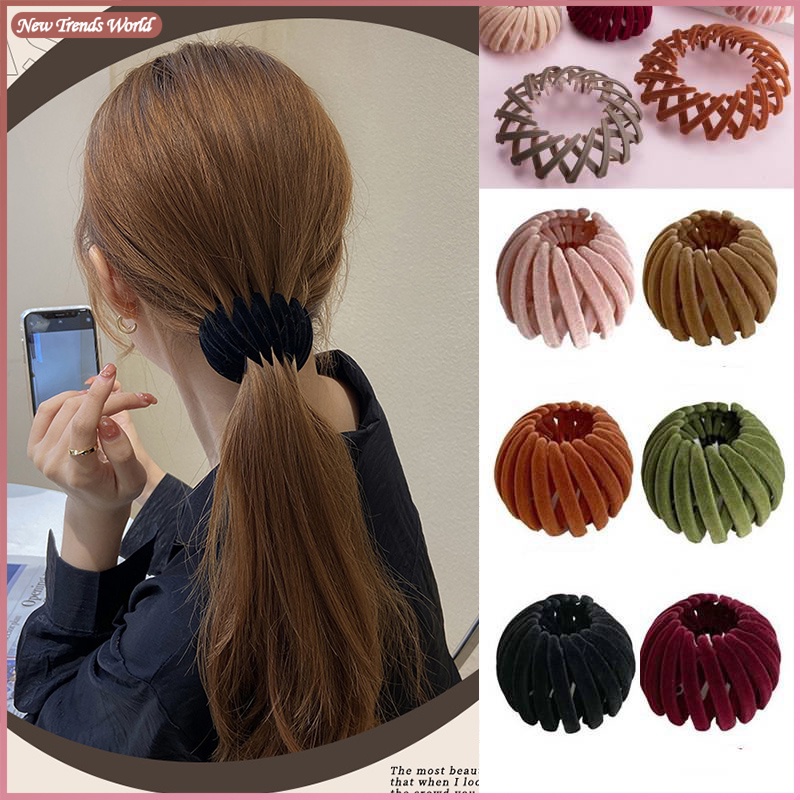 Hair Claw,Birds Nest Hairclip,Ponytail Buckle,Velvet Hair Clips,Hair ...