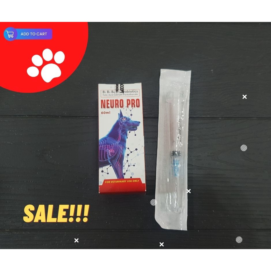 Neuro Pro 60ml Folic Acid Calcium Pantothenate for Dogs with1 Free 3ml Syringe | Shopee Philippines