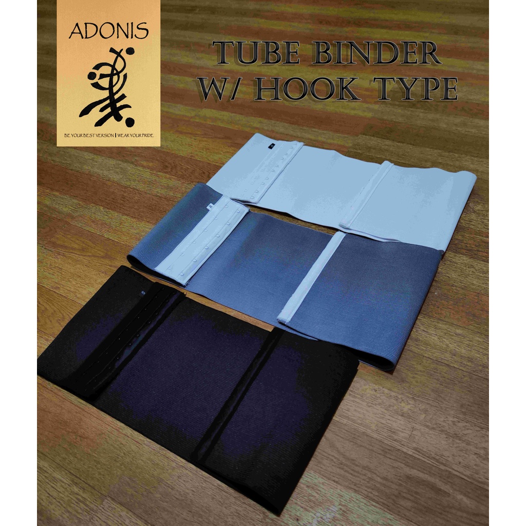 ADONIS Tube binder with Hook for Lesbian Black White Grey Slim-fitting ...