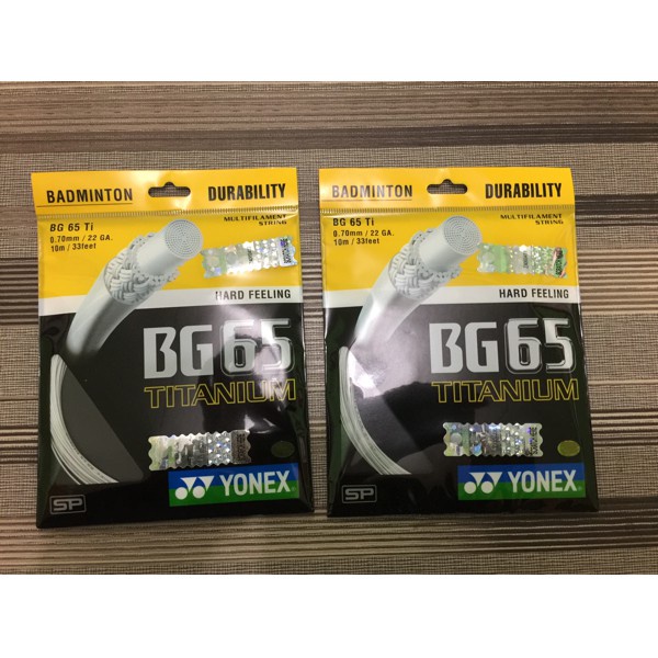 Yonex BG65 TI / BG 65 65ti Titanium Badminton Strings Original 100% | Shopee Philippines