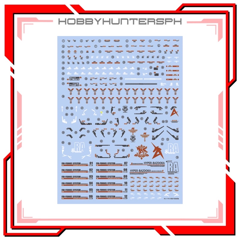 Delpi Decal RG RX-93 Nu Gundam Waterslide Decals | Shopee Philippines