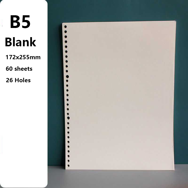A5/B5/A4 Refillable Plastic Cover Note-book Loose Leaf 60 sheets Binder ...