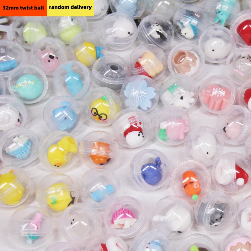 Mini Claw Machine Transparent Small Capsule Toy Ball Pen Case Doll ...
