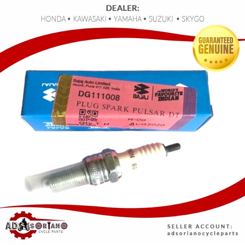KAWASAKI ROUSER 180 200 220 NS200 RS200 DOMINAR 400 SPARK PLUG DG111008 ...
