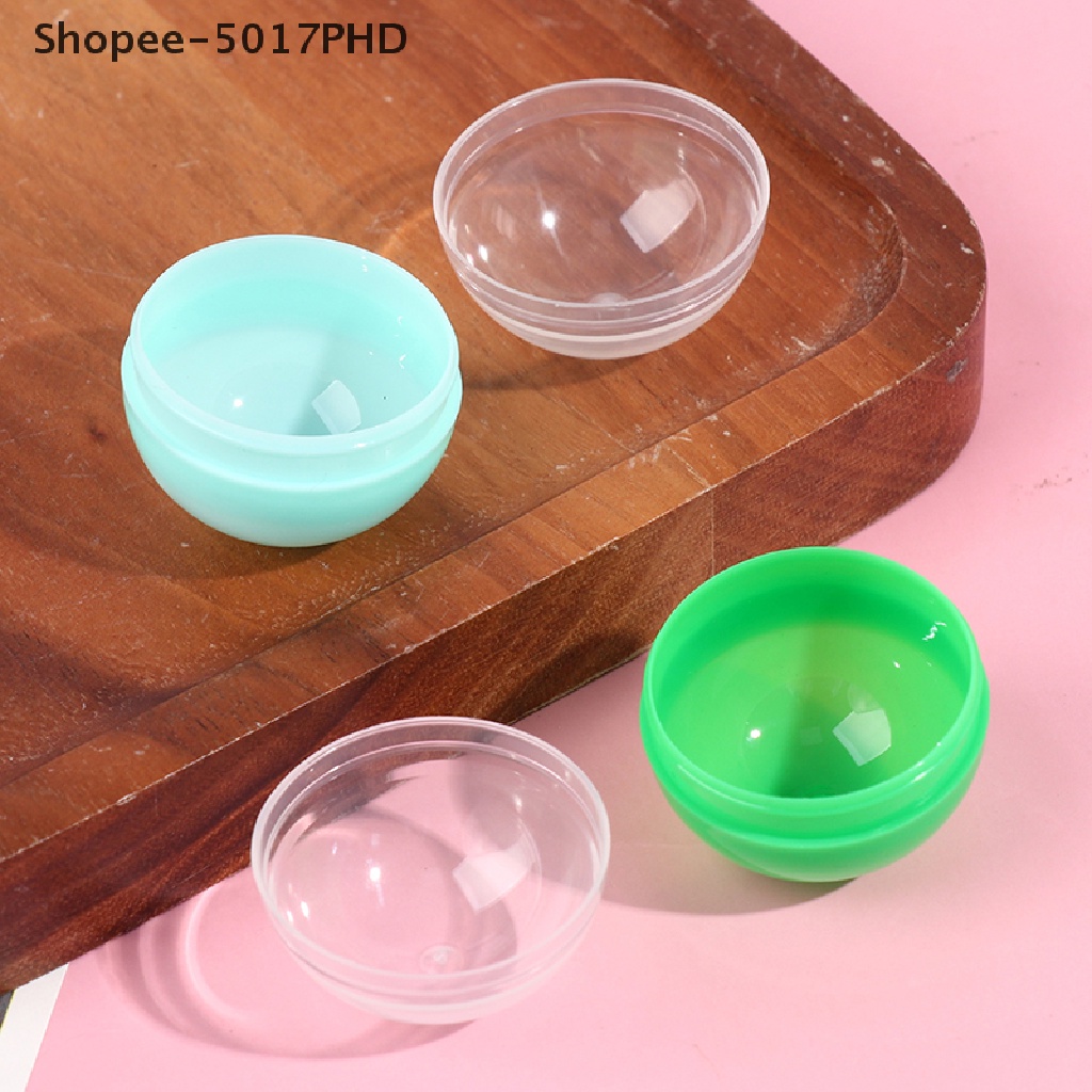 [PHD] 100Pcs Plastic Empty Toy Vending Capsules Half Clear Half Color ...