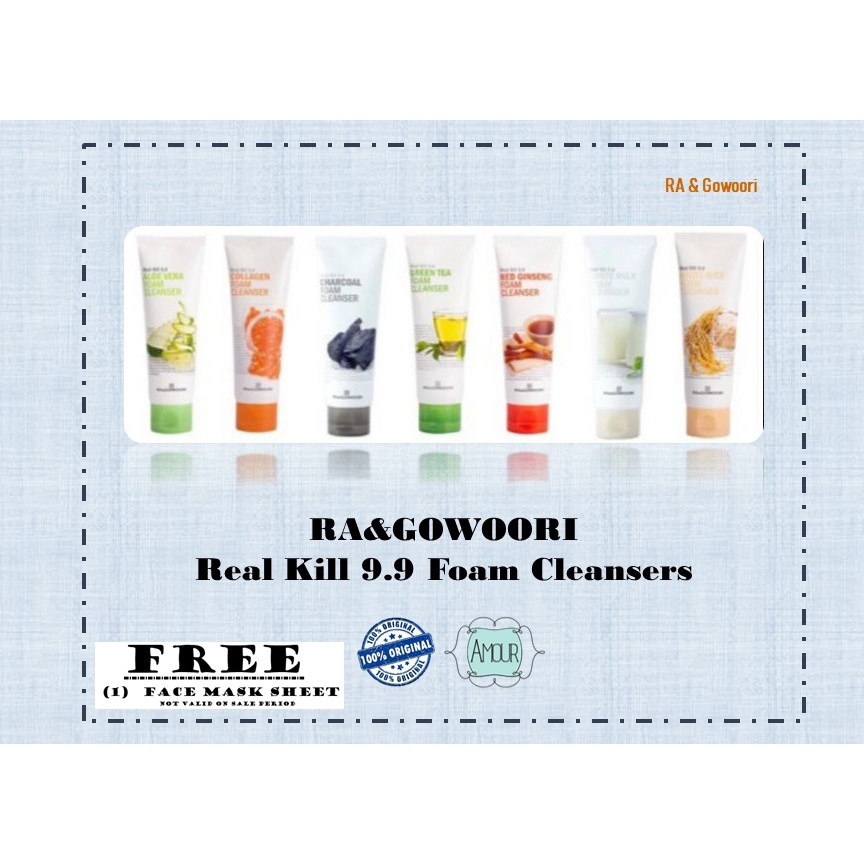 RA&GOWOORI Real Kill 9.9 Foam Cleanser (Charcoal and White Milk), 120ML ...