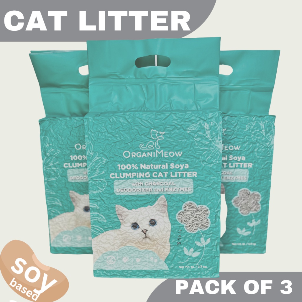 Organimeow Soya Cat Litter with Charcoal Deodorizer and Enzymes - Tofu ...