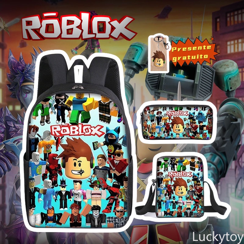 Roblox Backpack Set School Student Children Cartoon Anime Boy Messenger ...