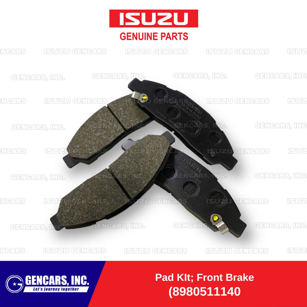 Isuzu Pad KIt; Front Brake for Dmax LT 2004-2010 (8980511140) (Genuine ...
