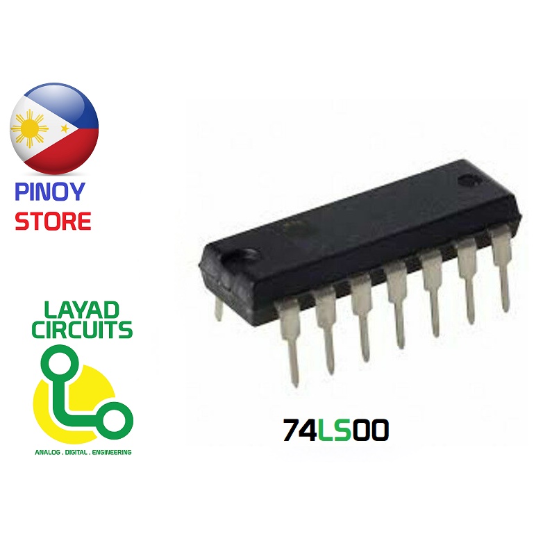 74LS00 7400 NAND Gate 7400 logic circuit IC gate Quad 14 pin digital ...